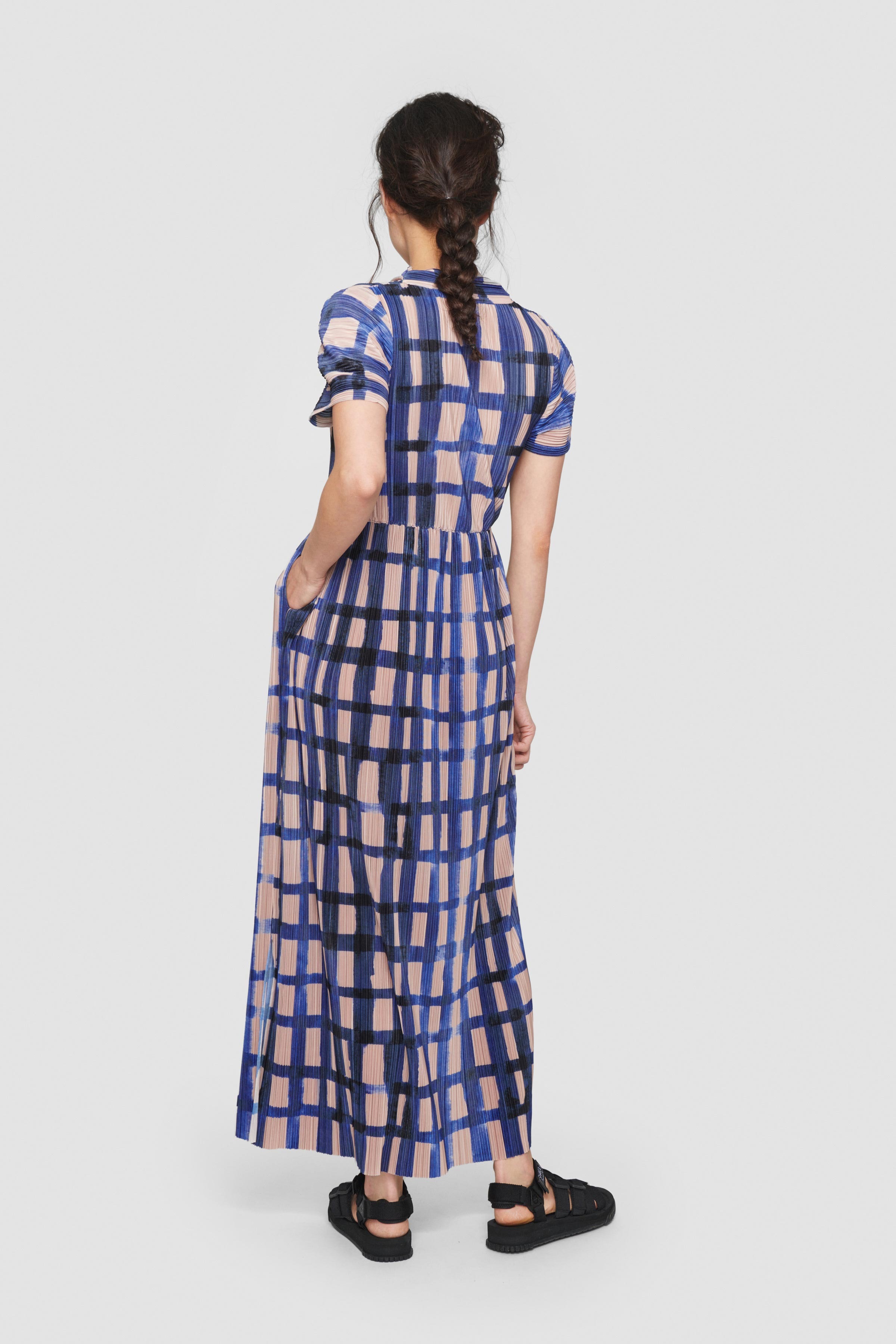 Watercolour check dress