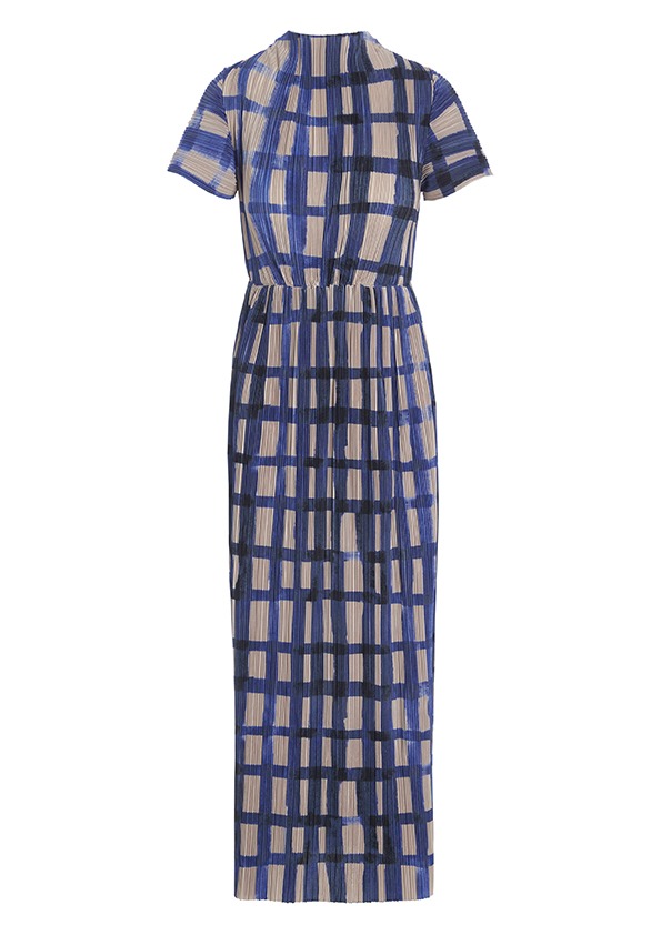 Watercolour check dress
