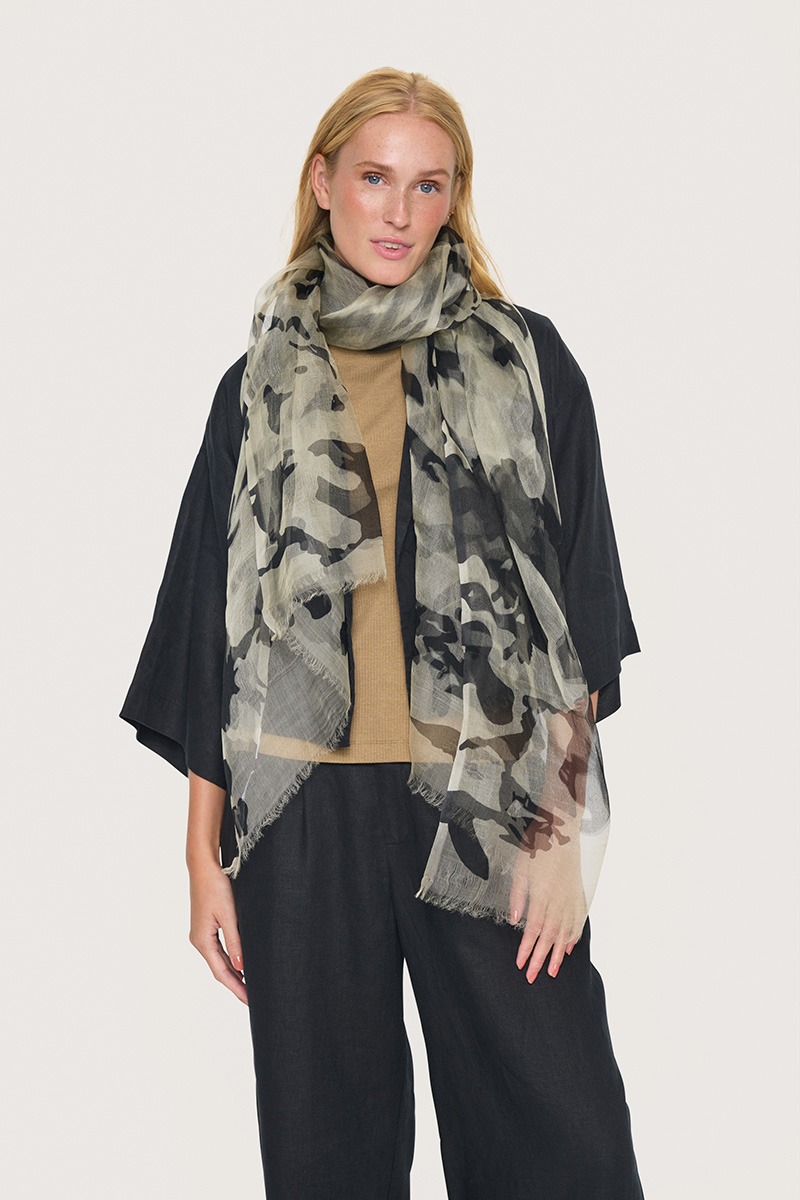 Shadow print scarf