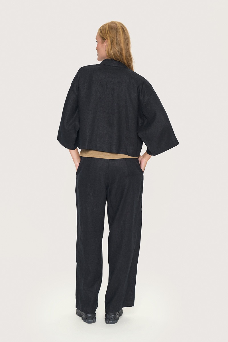 Lazy linen short jacket