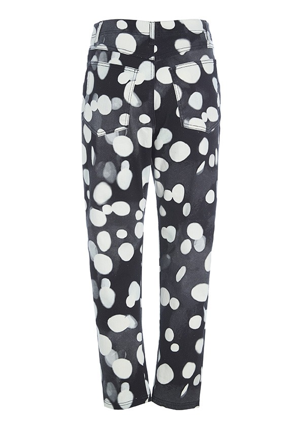 Snowflake denim pants